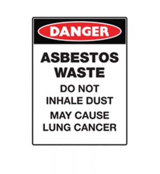 875528 SIGN DANGER ASBESTOS WASTE SIGN 450MM (W) X 600MM (H) METAL ...