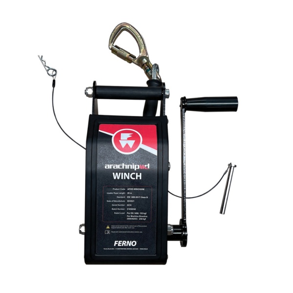 APOD-W20K FERNO WINCH 20M AND FALL BLOCK ADAPTOR | Alliance Safety