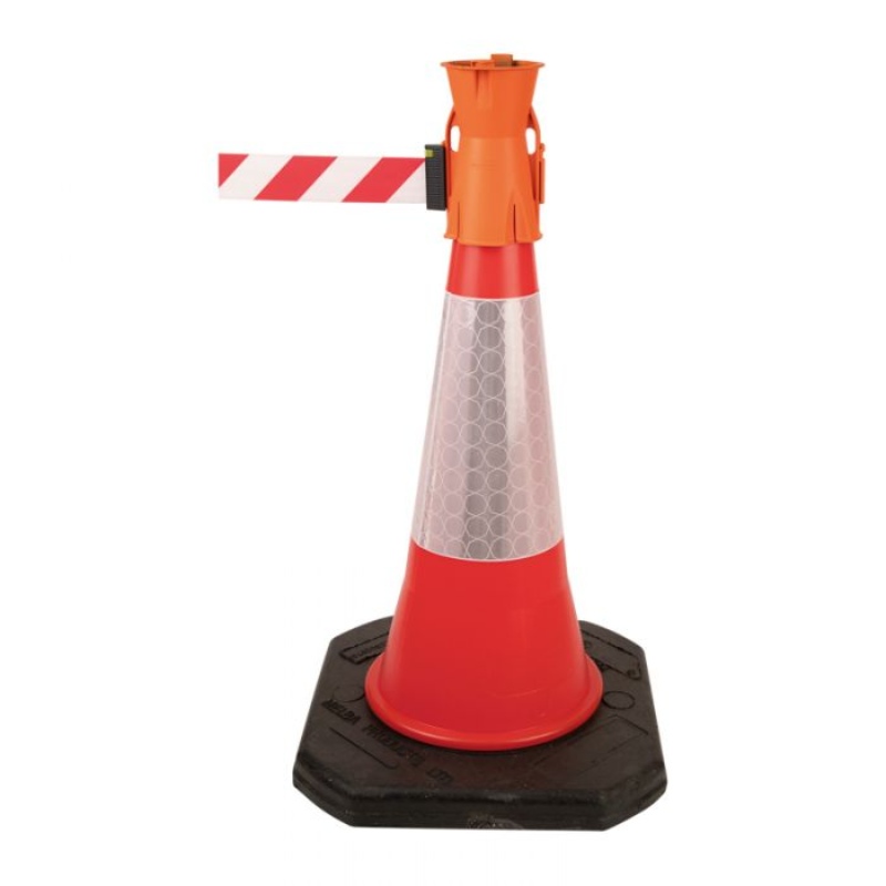 307MSAU03 EASY EXTEND RETRACTABLE BARRIER RED/WHITE, 2 X 900MM CONES ...