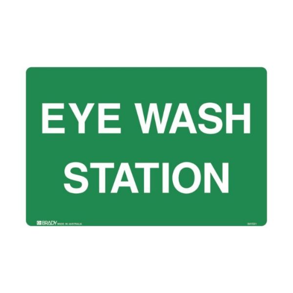 841531 EYE WASH STATION SIGN 300MM (H) X 450MM (W) METAL | Alliance Safety